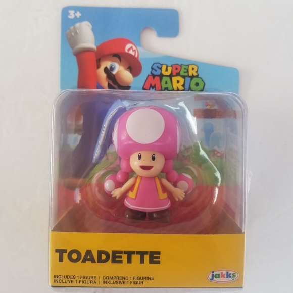 Toys | Super Mario Bros Toadette 25 Action Figure Jakks Pacific 222 ...